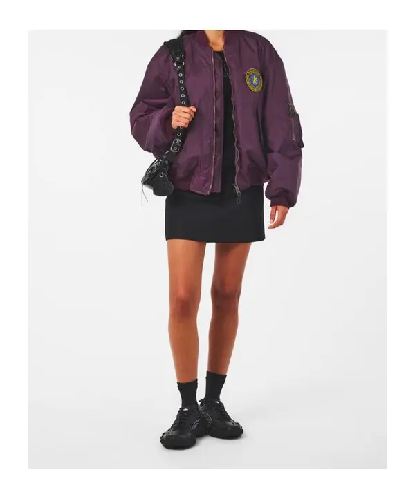 Balenciaga Stand-up Collar Casual Jacket With Zip Closure And Flap Pockets
