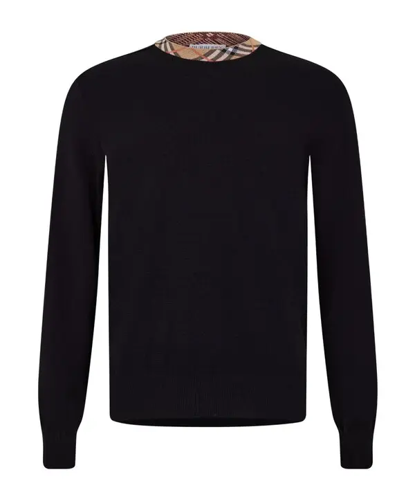 Burberry Crew Neck Long Sleeve Knit Sweater
