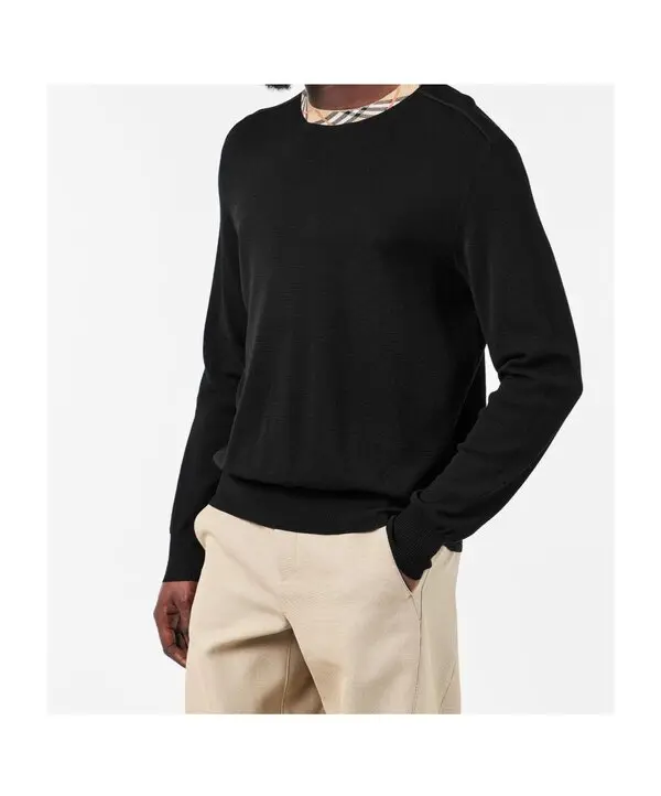 Burberry Crew Neck Long Sleeve Knit Sweater