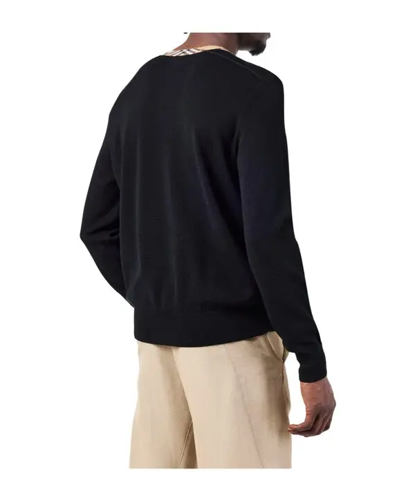 Burberry Crew Neck Long Sleeve Knit Sweater