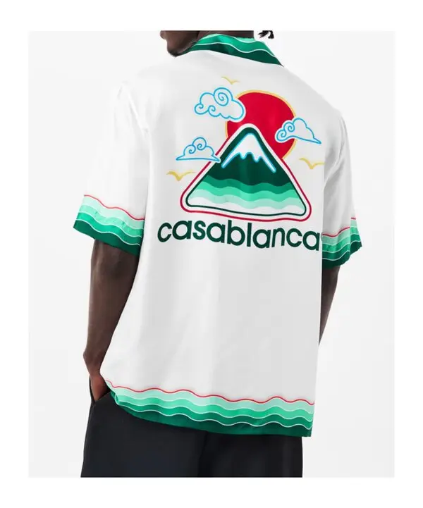 Casablanca Printed Short-sleeved Shirt - White