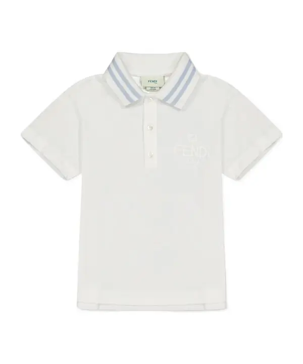 Fendi Logo Short Sleeve Polo Shirt