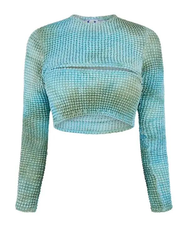 Off-White Tie-dye Openwork Cover-up