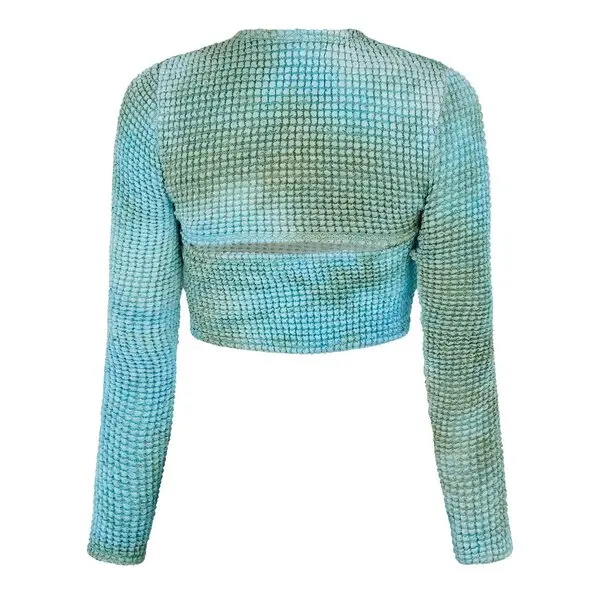 Off-White Tie-dye Openwork Cover-up