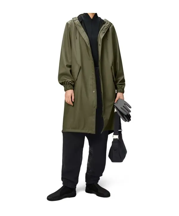 Rains Long-sleeved Hooded Fishtail Parka