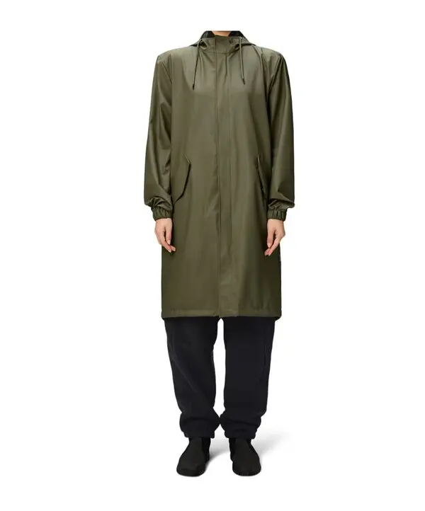 Rains Long-sleeved Hooded Fishtail Parka