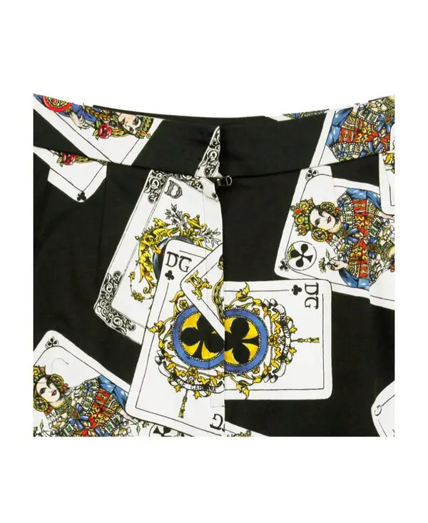 Dolce & Gabbana Poker Print High-waisted Shorts
