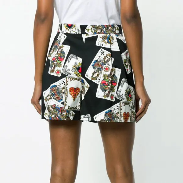 Dolce & Gabbana Poker Print High-waisted Shorts