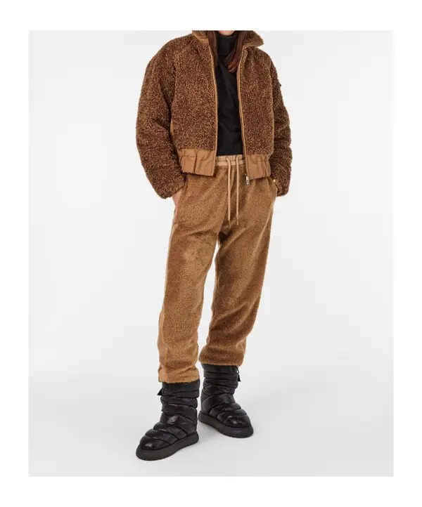 Moncler Elasticated Drawstring Logo Detail Track Pants - Brown