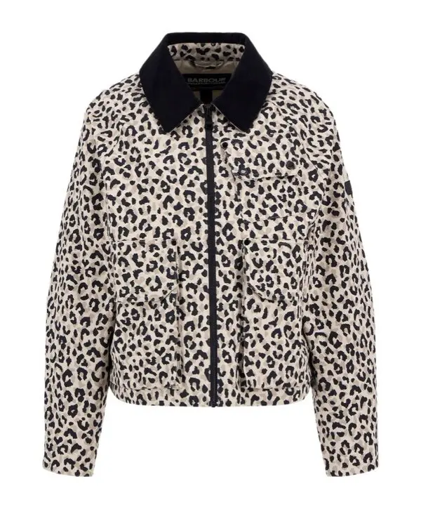 Barbour Long-sleeved Leopard Print Jacket