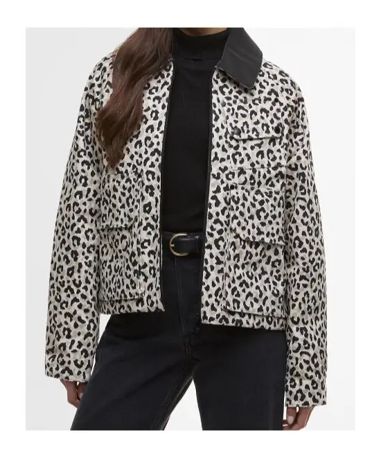 Barbour Long-sleeved Leopard Print Jacket