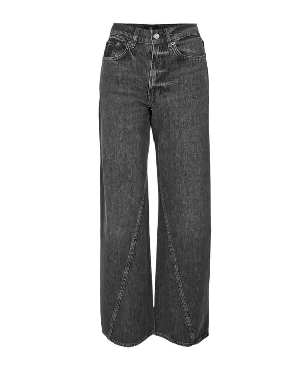 ANINE BING Wide Leg Denim Trousers