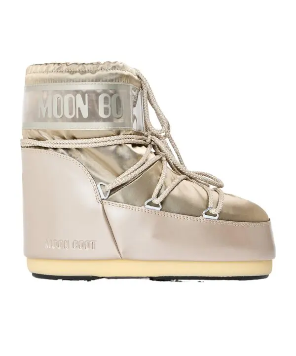 Moon Boot Icon Low Glance Satin Boots - Nude