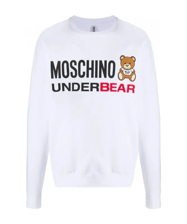 Moschino Underbear Printed Hoodie - White