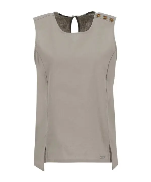 Barbour Lucy Sleeveless Top With Button Detailing