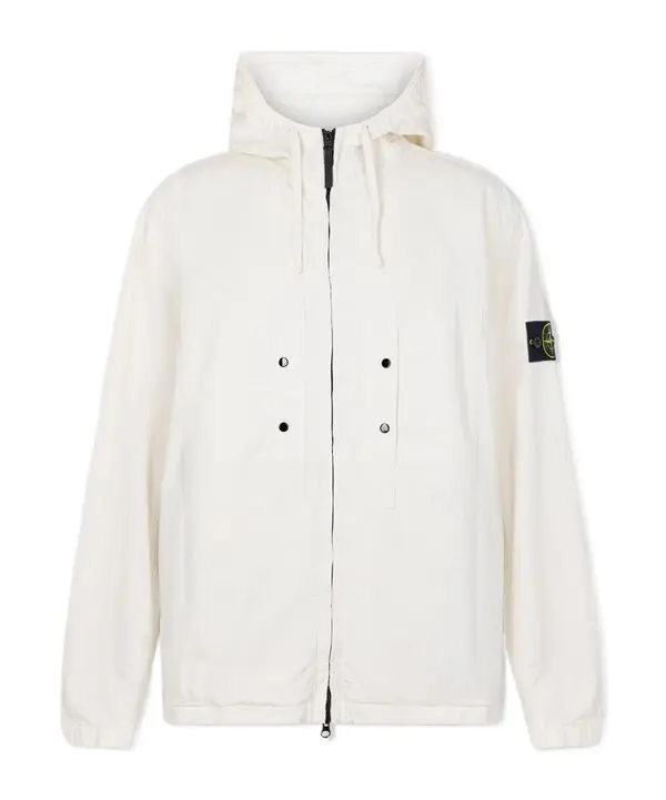 Stone Island Supima Cotton Twill Zip-up Hooded Jacket