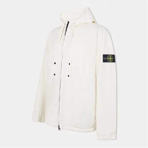 Stone Island Supima Cotton Twill Zip-up Hooded Jacket