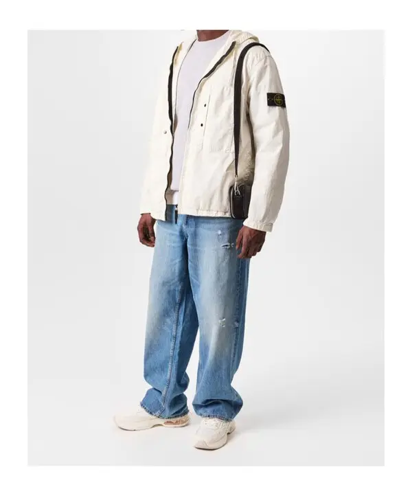 Stone Island Supima Cotton Twill Zip-up Hooded Jacket