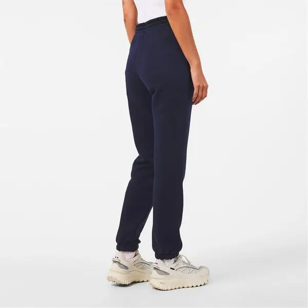 Moncler Elastic Waist Track Pants With Logo Patch - Black