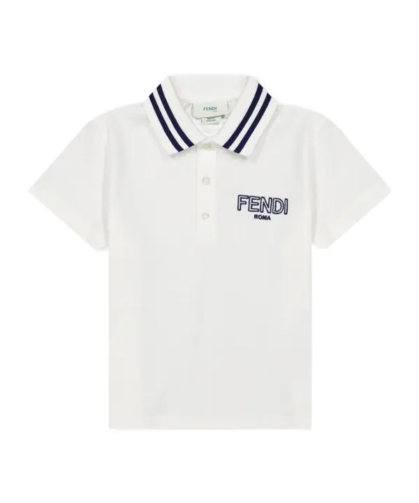 Fendi Logo Short Sleeve Polo Shirt