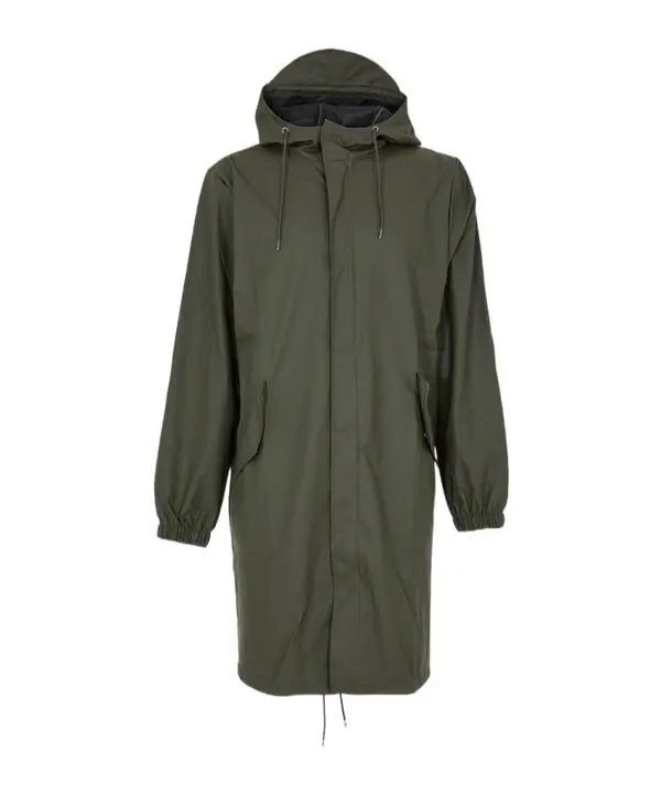 Rains Long-sleeved Hooded Fishtail Parka