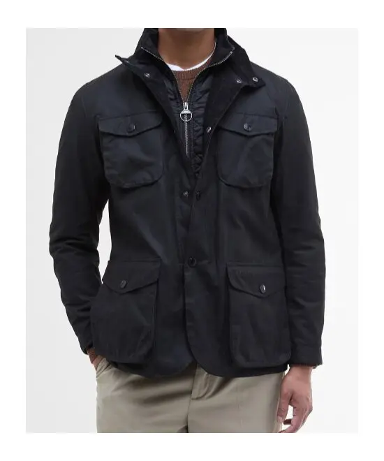 Barbour Ogston Wax Jacket With Stand Collar