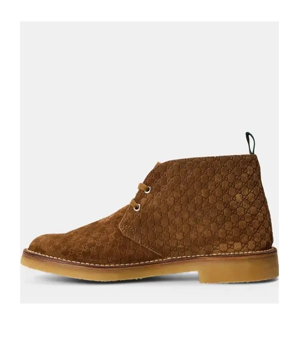 Gucci Logo Embossed Ankle Boots