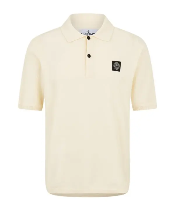 Stone Island Logo Short-sleeved Polo Shirt