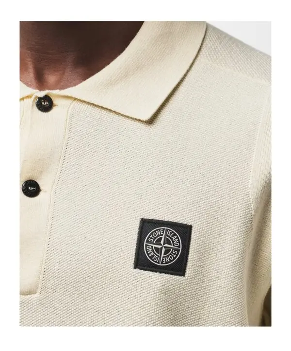 Stone Island Logo Short-sleeved Polo Shirt