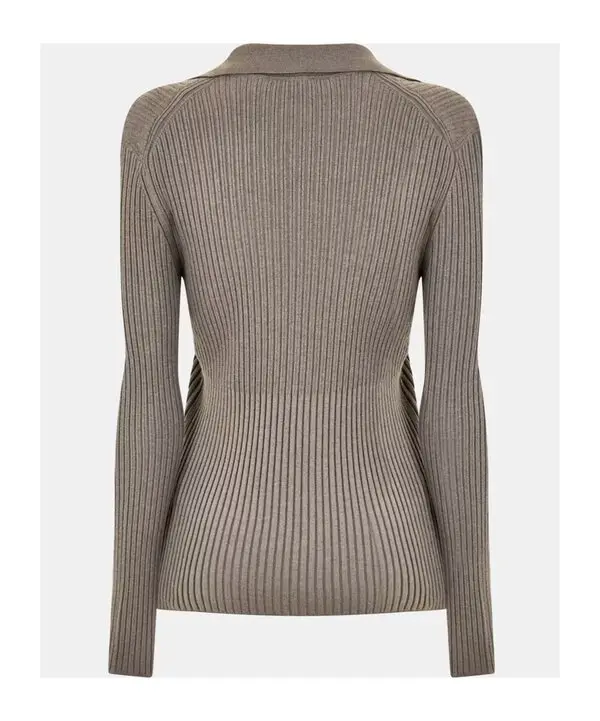 JOSEPH Long-sleeved Ribbed Sweater - Nude