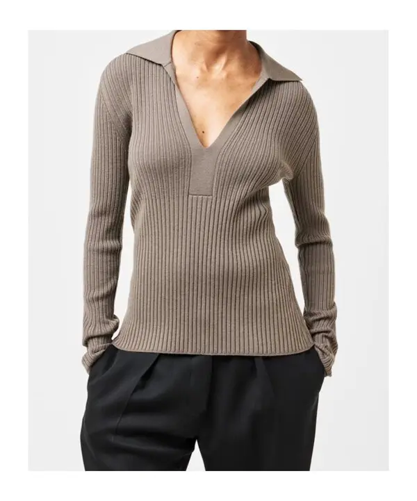 JOSEPH Long-sleeved Ribbed Sweater - Nude