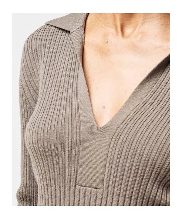 JOSEPH Long-sleeved Ribbed Sweater - Nude