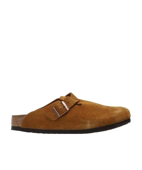 BIRKENSTOCK Boston Slip-on Clogs With Buckle Detail - Brown