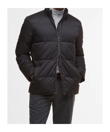 Barbour Quilted Zip-up Jacket With Stand Collar