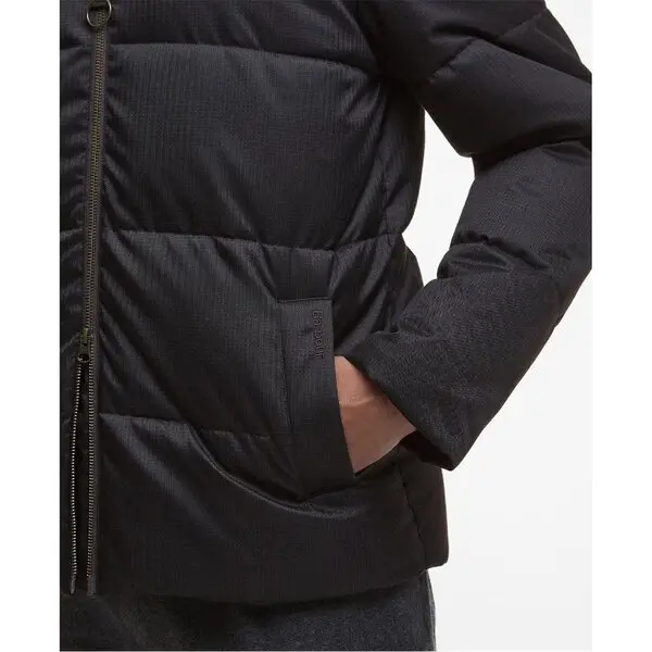 Barbour Quilted Zip-up Jacket With Stand Collar