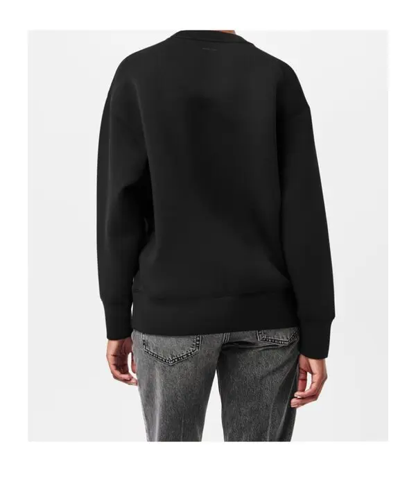 ANINE BING Long Sleeve Crewneck Sweatshirt With Debossed Logo