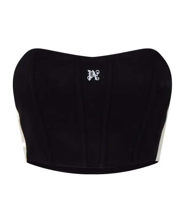 Palm Angels Monogram Corset Top - Black