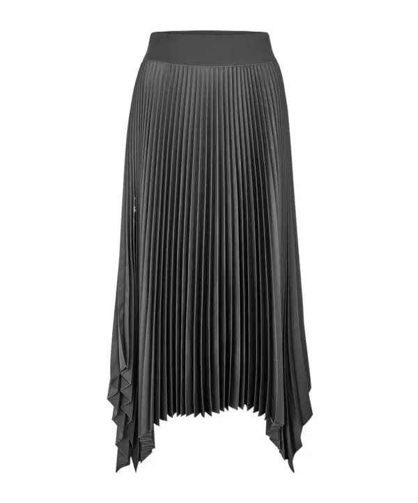 JOSEPH Asymmetrical Hem Pleated Skirt