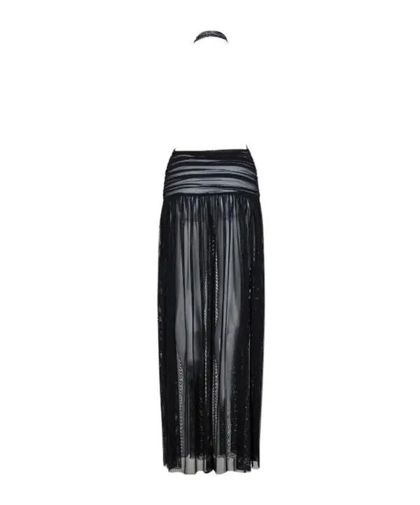 Norma Kamali Halterneck Maxi Dress With Open Back