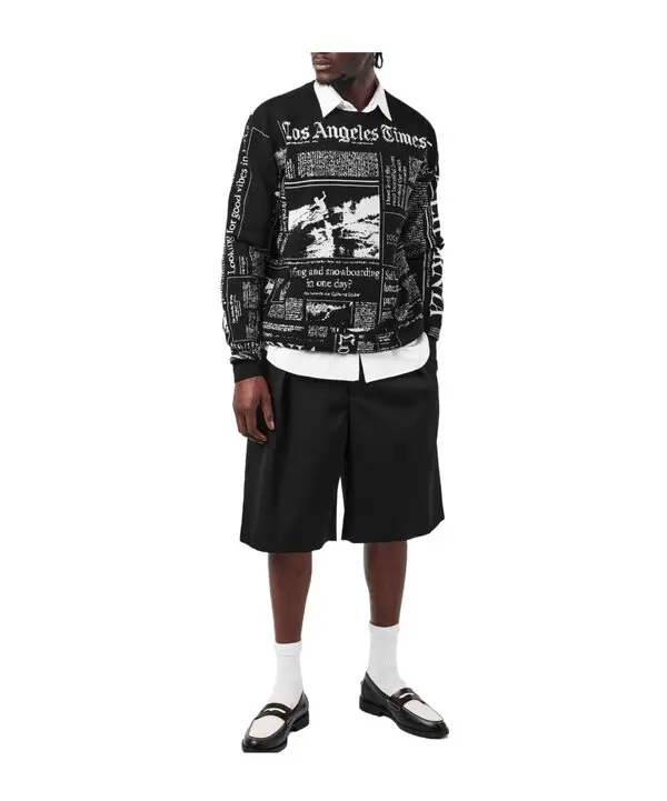 Palm Angels Minimalist Printed Crew Neck Jumper