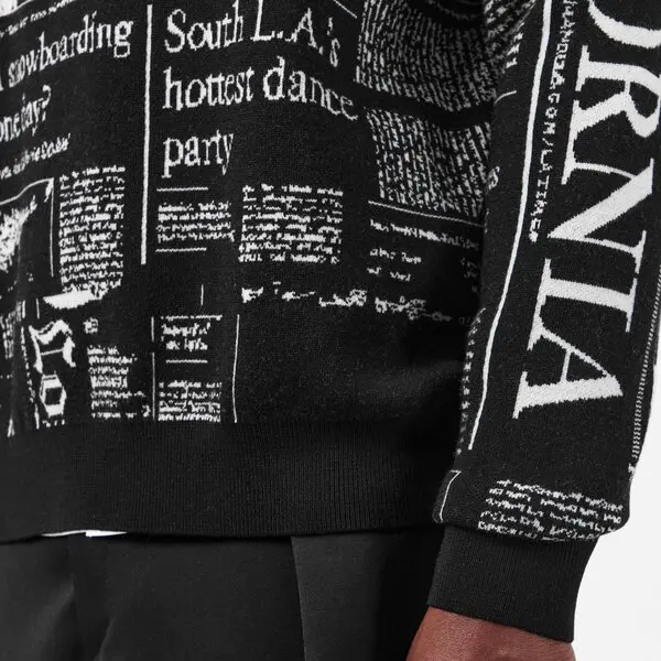Palm Angels Minimalist Printed Crew Neck Jumper