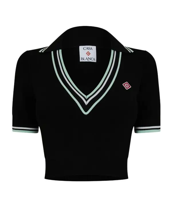 Casablanca Logo Patch T-shirt - Black