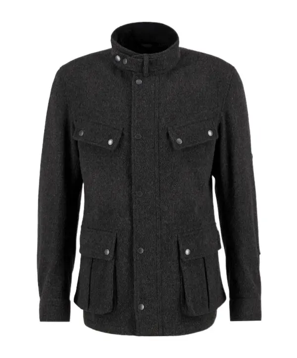 Barbour Duke Jacket With Zip And Stud Fastening