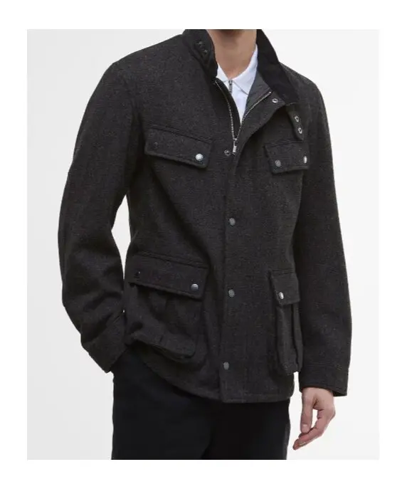Barbour Duke Jacket With Zip And Stud Fastening