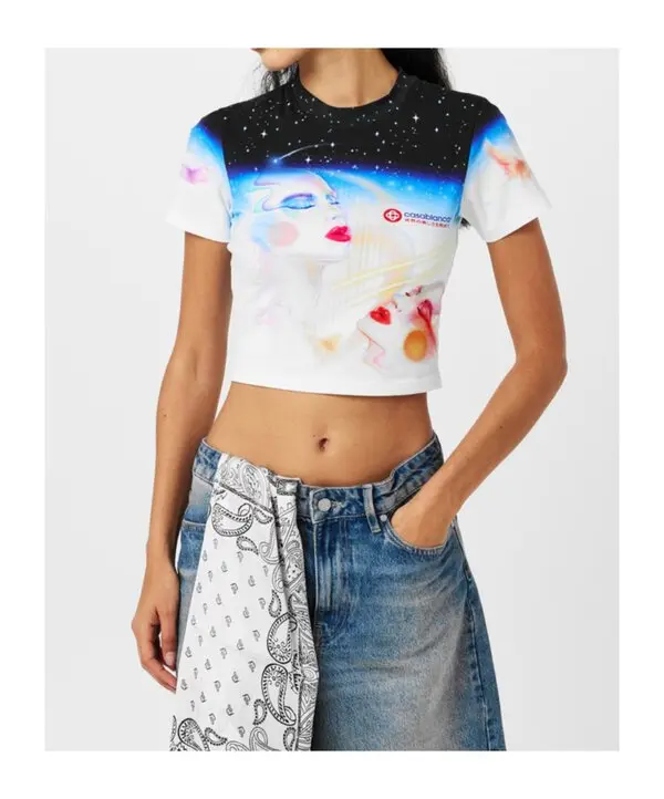 Casablanca Graphic Print Crewneck T-shirt