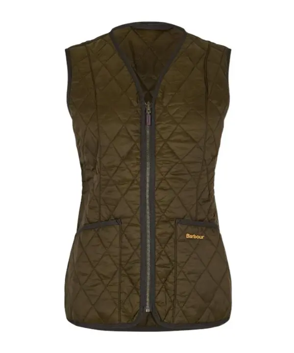 Barbour Quilted Fleece Gilet - Dk Olive