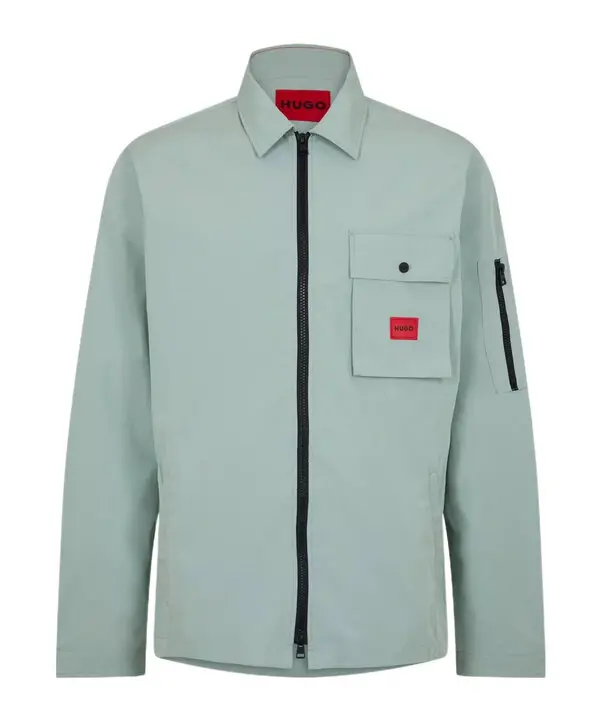Hugo Boss Hugo Emmond Cotton Long Sleeve Zip Overshirt