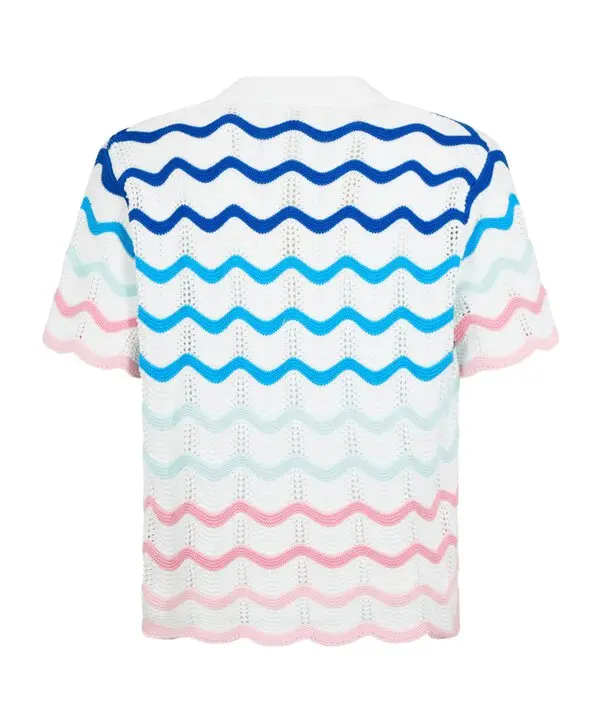 Casablanca Gradient Wave Crochet Shirt