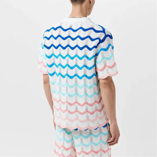 Casablanca Gradient Wave Crochet Shirt