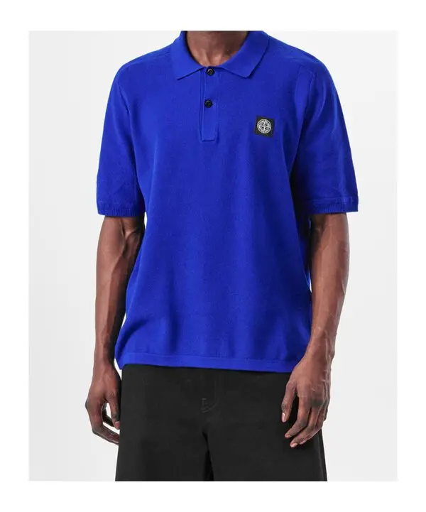 Stone Island Logo Short-sleeved Polo Shirt
